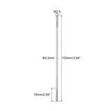 M2.5x100mm 304 Stainless Steel Push Rod Double End Threaded Rod for DIY ...