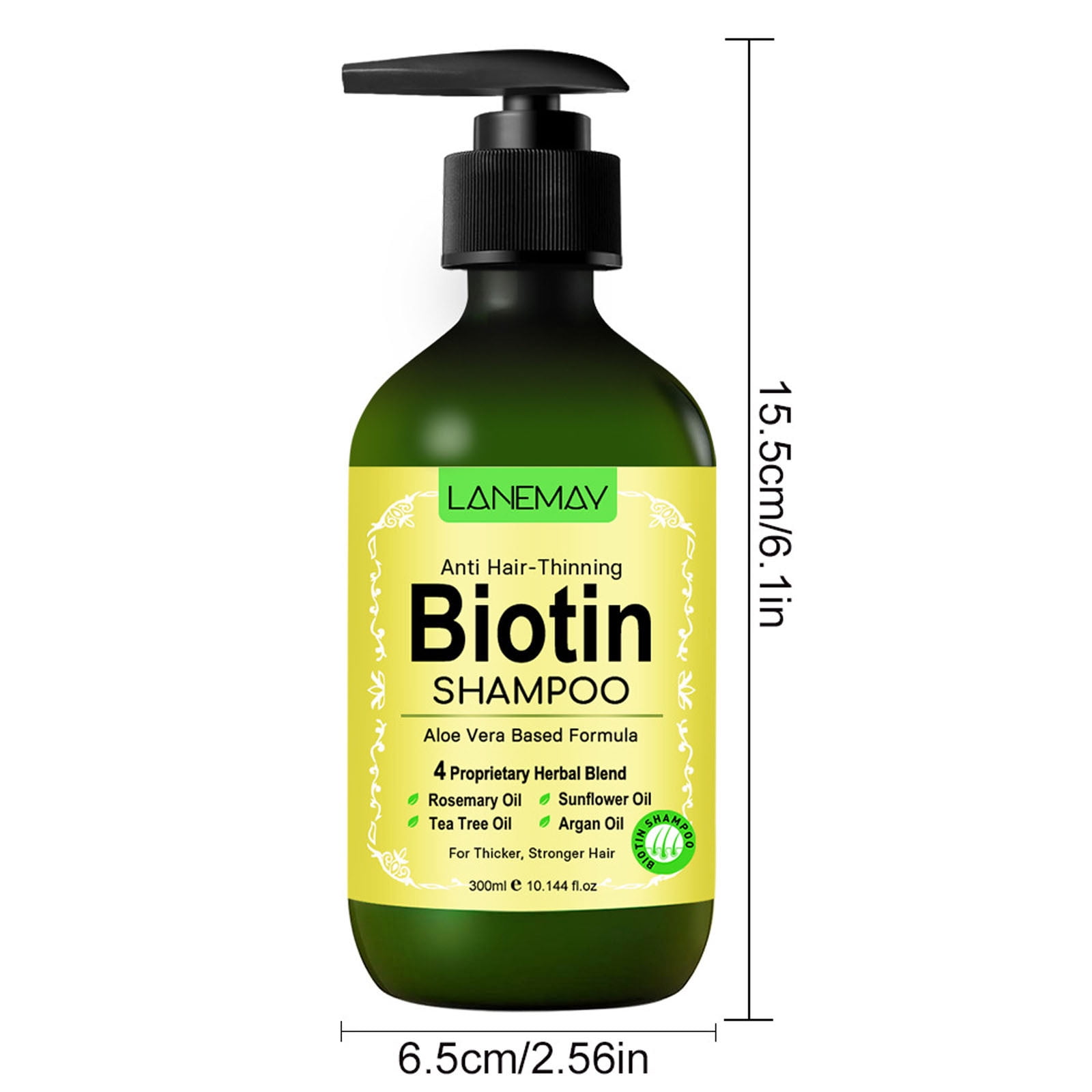 Champú de biotina, limpiador, hidratante, suavizante, reparador y ...