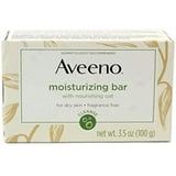 Aveeno Moisturizing Bar for Dry Skin 3.5 oz Pack with Natural Oatmeal ...