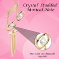 24K Gold Plated Crystal Studded Musical Note Decorative Wind Chime by ...