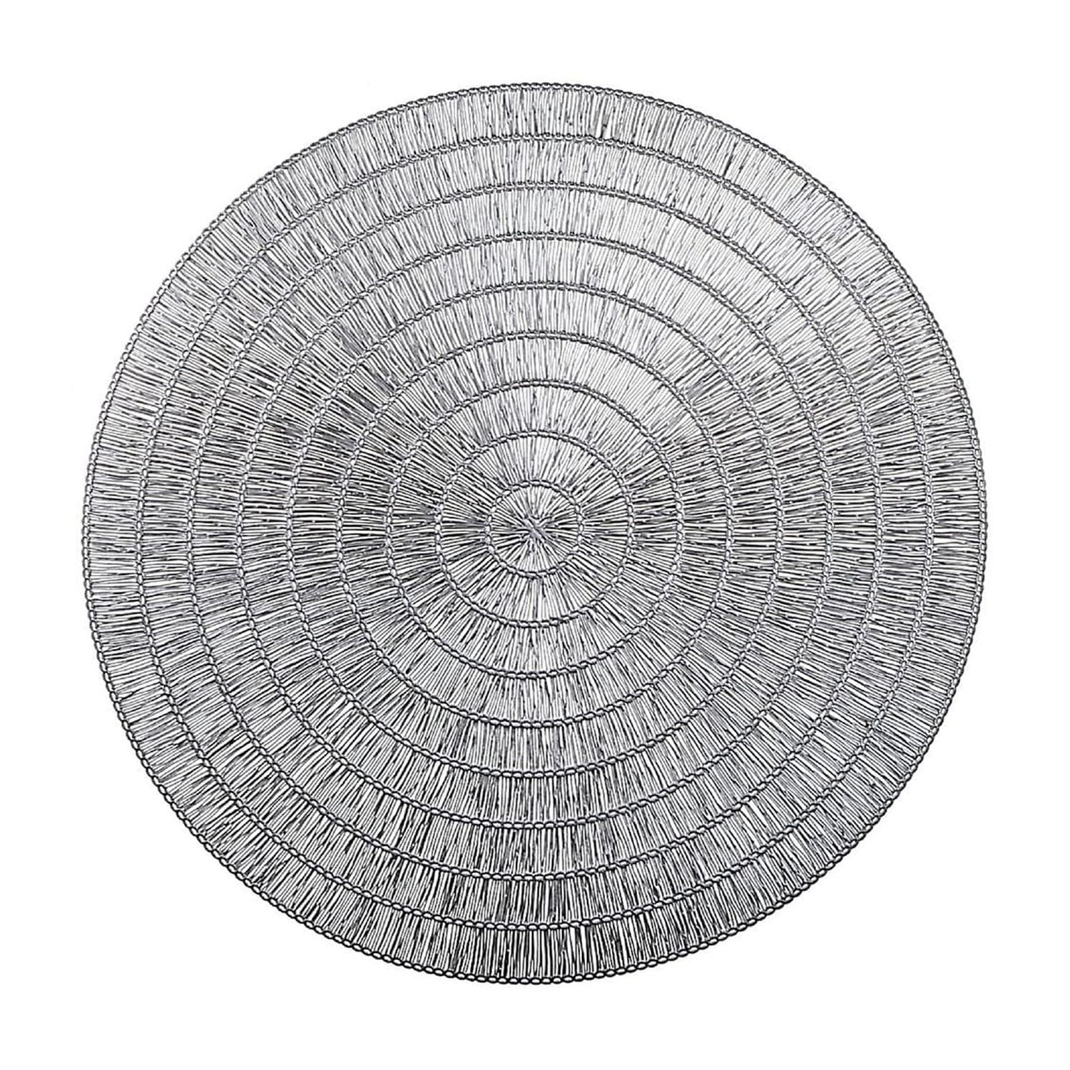 Click here for Ih Casadécor Round Pvc Lace Placemat Silver - Set... prices