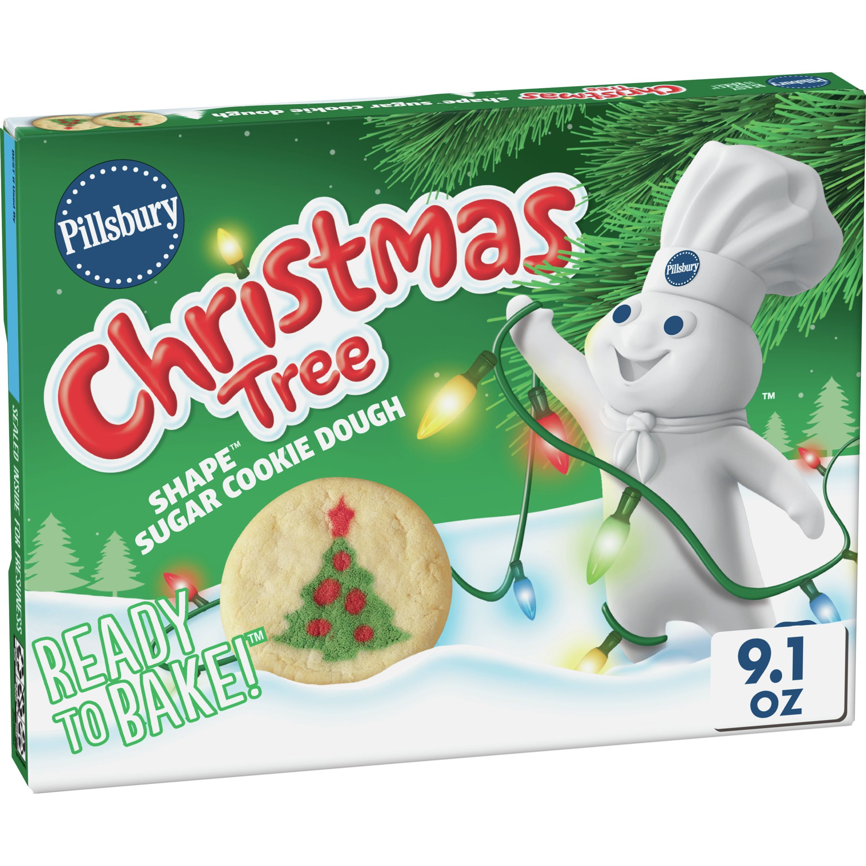 Pillsbury Shape Christmas Tree Sugar Cookie Dough, 20 ct., 9.1 oz ...