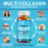 Green People Multi Collagen Gummies, 5 Types of Collagen, 120 Gummies ...