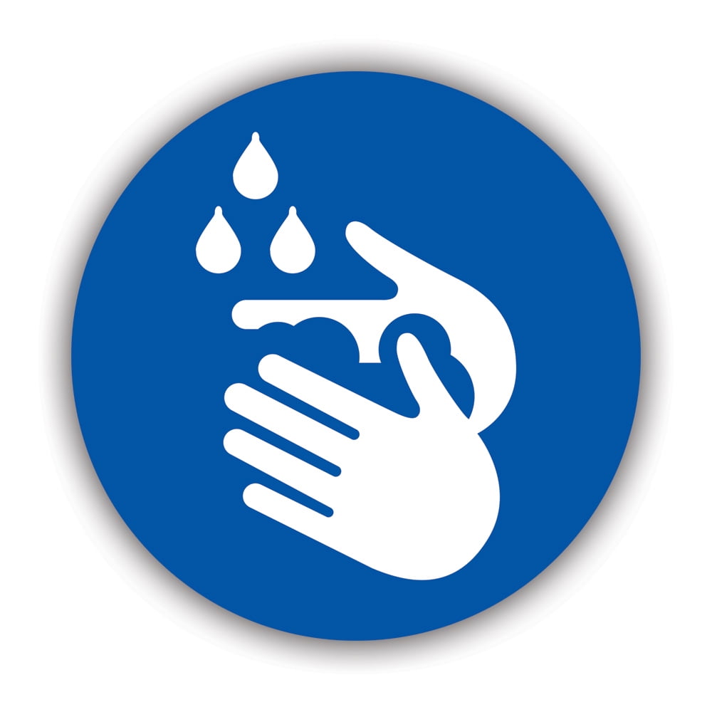 Icon Wash Your Hands Sticker Decal - Self Adhesive Vinyl - Weatherproof ...