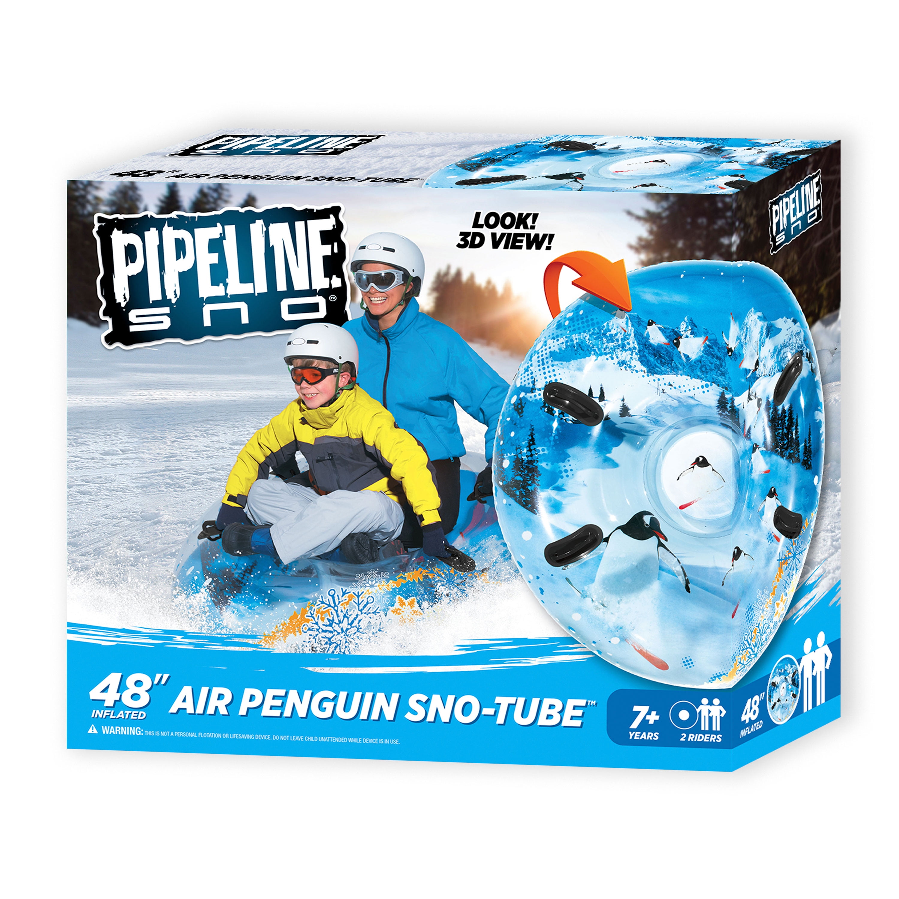 Pipeline Sno 48 in. Inflatable Mega Air Transparent Snow Sled Tube ...