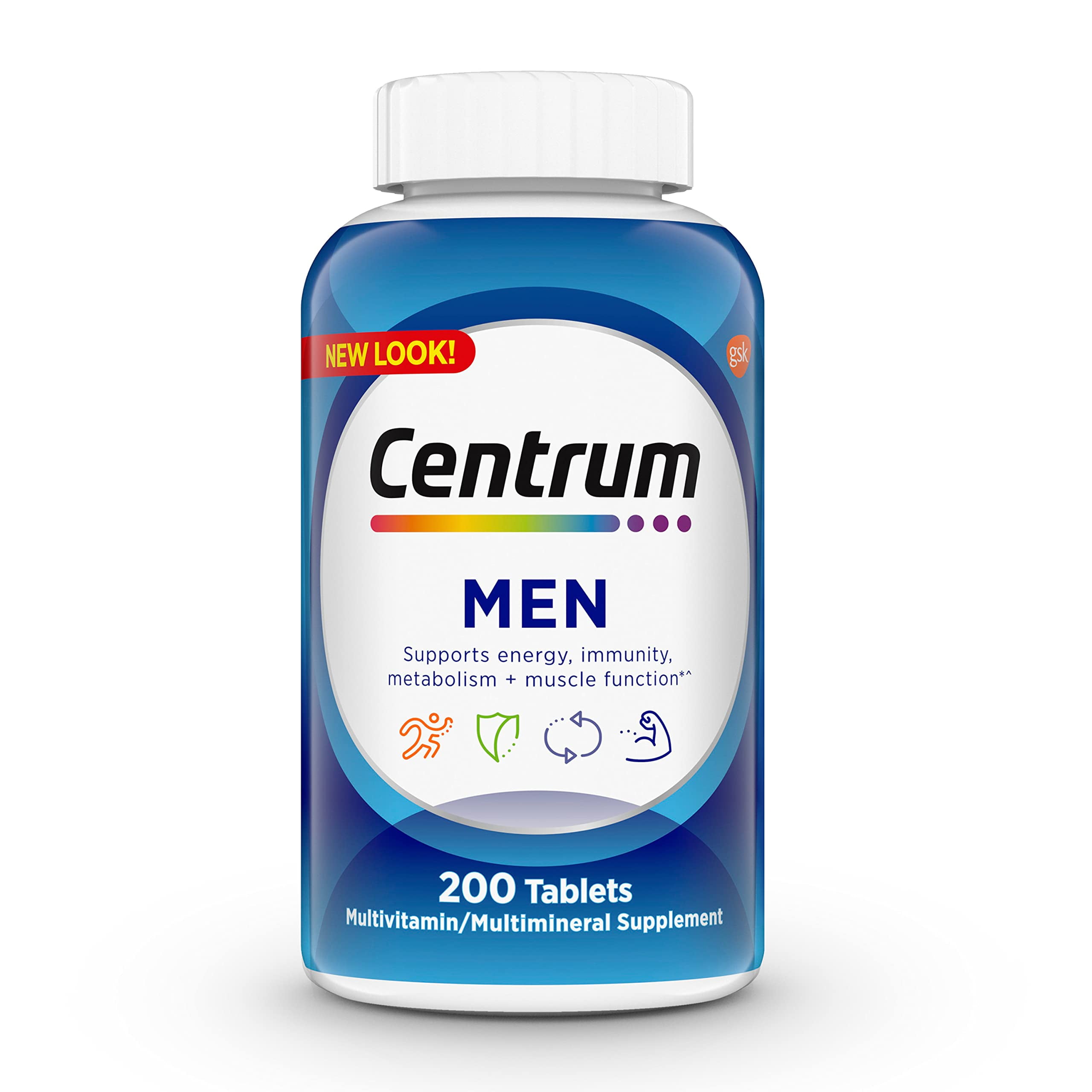 Suplemento Centrum Multivitamínico para hombres 200 comprimidos | Walmart en línea