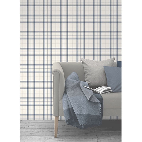 Blue Plaid Wallpaper