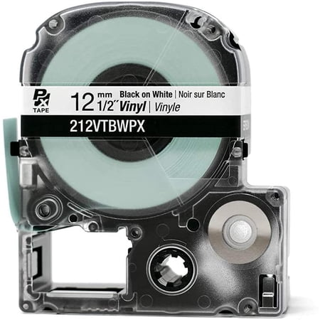 LABELWORKS 224VTBWPX Tape Cartridge - Black on White Flexible and ...
