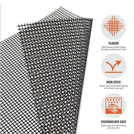 Grill Mesh Mat Non-Stick Barbecue Mesh Mat Reusable Heavy Duty Easy to ...