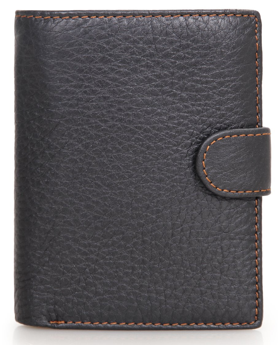 Ayli Men's RFID Blocking Full Grain Leather 3 ID Windows Spacious ...