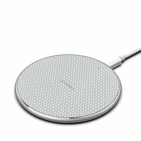 Round Wireless Phone Charger Ultra Thin Aluminum Desktop Wireless ...