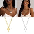 3. Bold Crucifix Neck Chain 14K Plated Statement Piece For Women ...