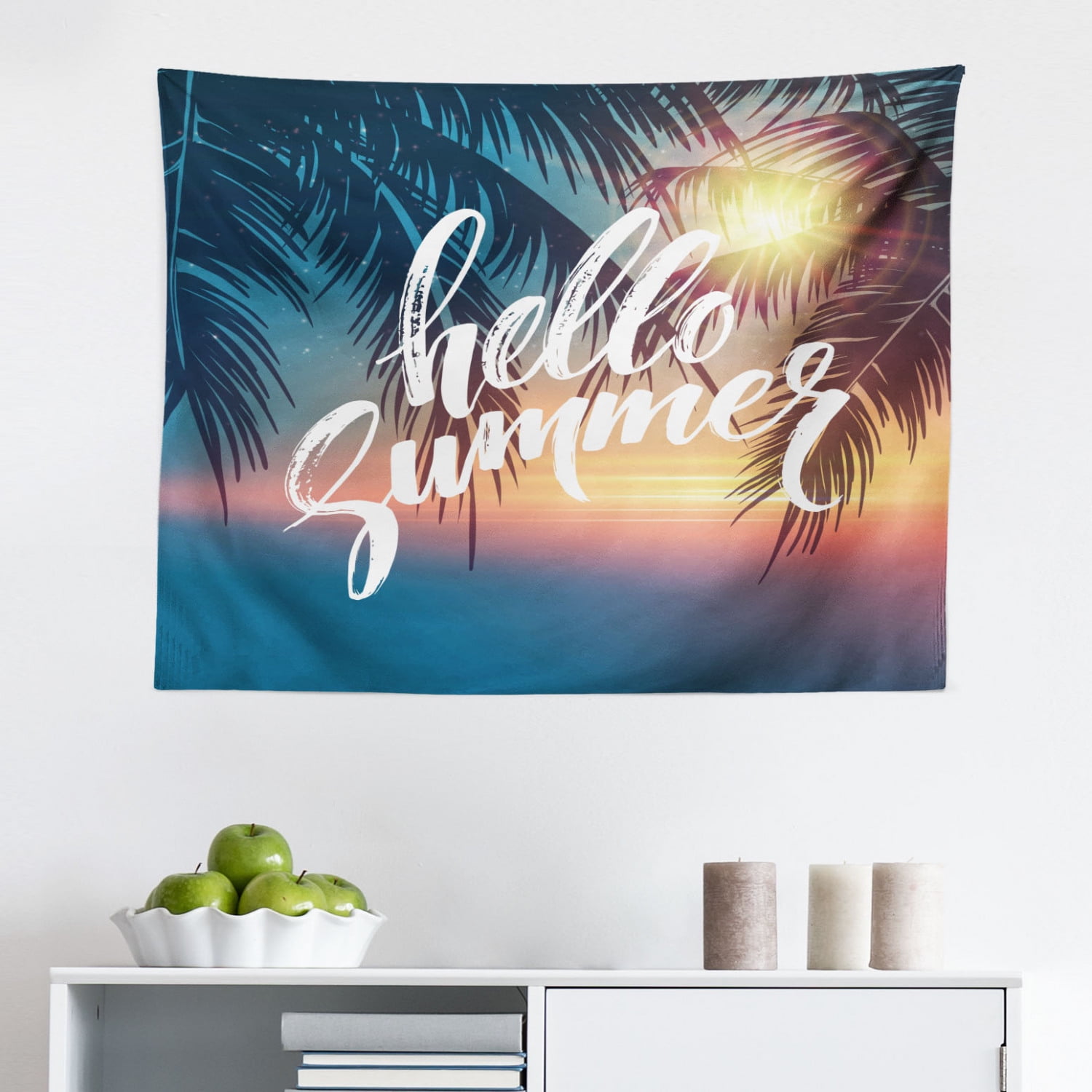 Summer Tapestry, Holiday Themed Slippers with Hearts Dots and Stars ...