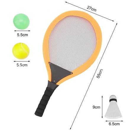 Kids Tennis Racquet Set Plastic Badminton Racket with Balls for Outdoor ...