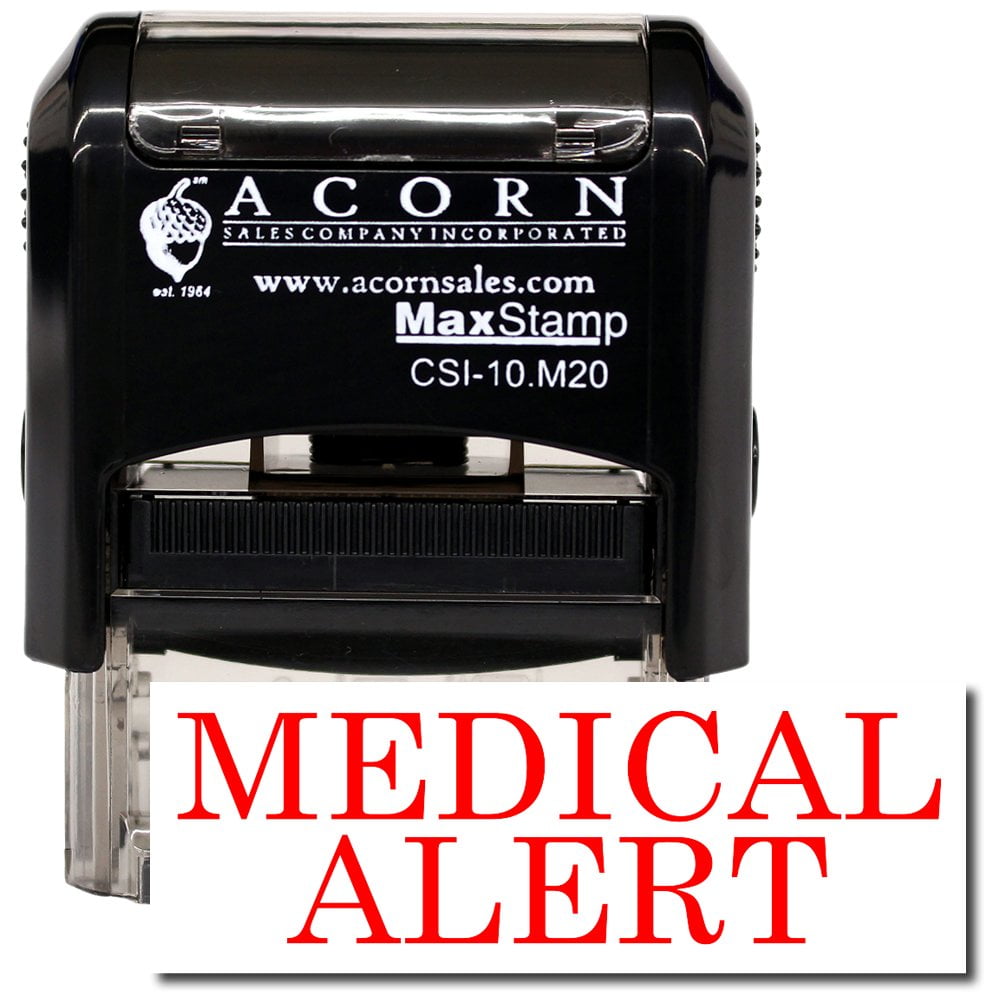 Self-Inking Medical Alert Stamp with Mint Green Ink - Walmart.com
