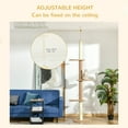 PawHut 89"-102" Floor to Ceiling Cat Tree Cat Climbing Tower, Light ...