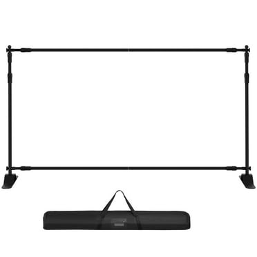 VEVOR 8x8 ft Adjustable Banner Stand for Photo Booth, Trade Show ...