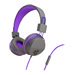 JLab Audio Neon On Ear Headphones with Universal Mic - Gray / Purple ...