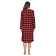 Ashford And Brooks Womens Flannel Plaid Long Sleeve Nightgown