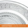 6 Pack Glass Dinner Plate, Clear Round Serving Plate Vintage Embossed ...