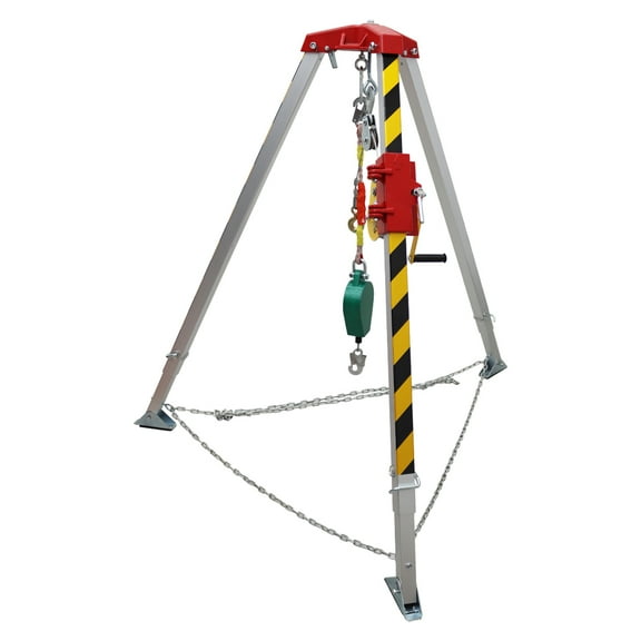 INTBUYING Confined Space Tripod Kit Aluminum Alloy Tripod for Emergency ...