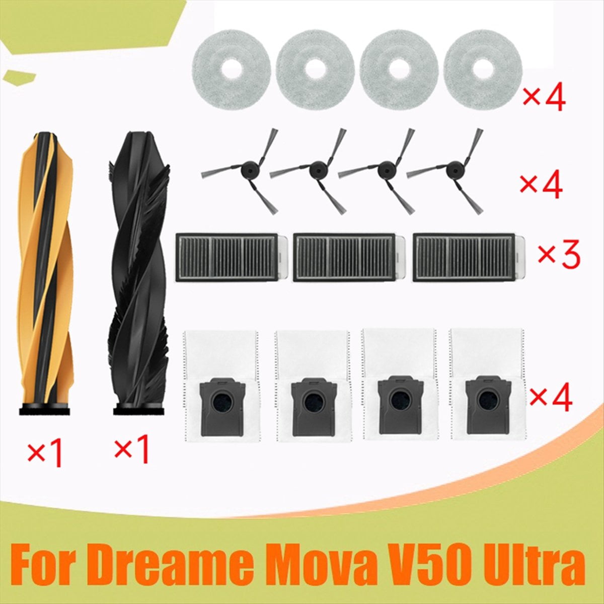 Kit Completo de 2 Rodillos Principales para Aspiradora para V50 Ultra ...