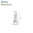 Uxcell, Wall Plate Screws, 1/2" Long 6-32 Thread, White Oval Head ...