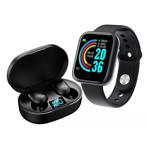 Reloj Inteligente Y68 + Audífonos Inalámbricos Bluetooth | Walmart en línea