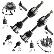 Detroit Axle - 4WD Front Wheel Bearing Hubs CV Axles for Chevy, GMC ...