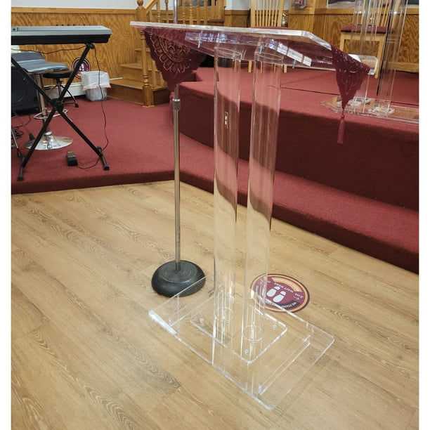 Kingdom Lightweight & Double Cylindrical Column Design Acrylic Lectern ...