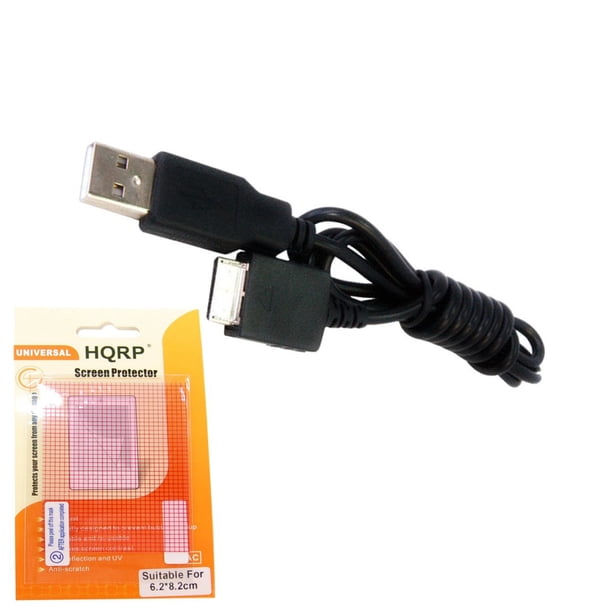 HQRP USB Cable / Cord compatible with Sony NWZ-610F NW-S615F NW-S616F ...