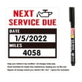 200pcs 2x2" Black Oil Change Service Reminder Stickers for Car ...