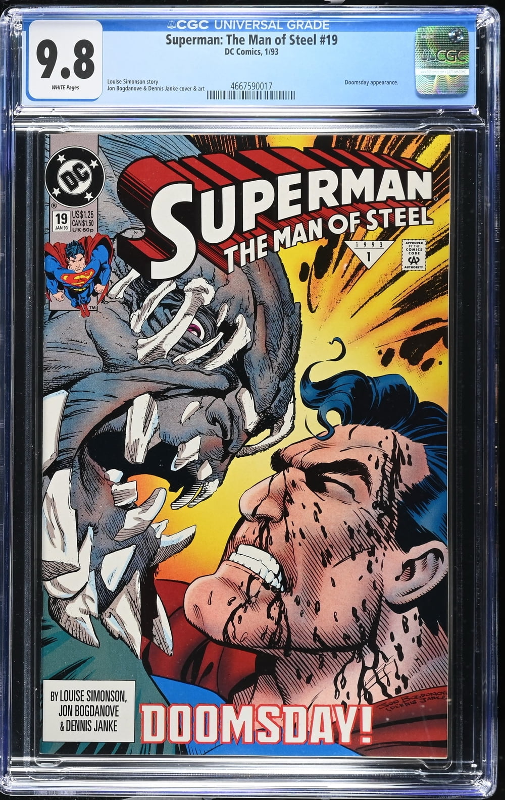 Superman: The Man of Steel #19 - CGC 9.8 Comic Book - Walmart.com