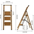 3 Step Ladder,Folding Step Stool with Aluminum Wide Pedal& Convenient ...