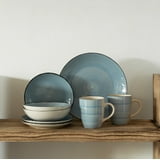 32 PC Spin Wash Dinnerware Dish Set for 8 Person | Mugs, Salad and ...