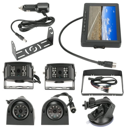 Backup Camera Monitor System, 7in Monitor IP67 Waterproof CCD Sensor ...