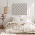 Beige Grid Canvas Print Wall Art, Modern Minimalist Classic White Fine ...