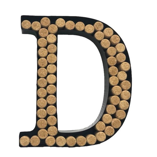 Decomil Wine Cork Holder (A-Z) (Letter D) | Decorative Wine Letters ...