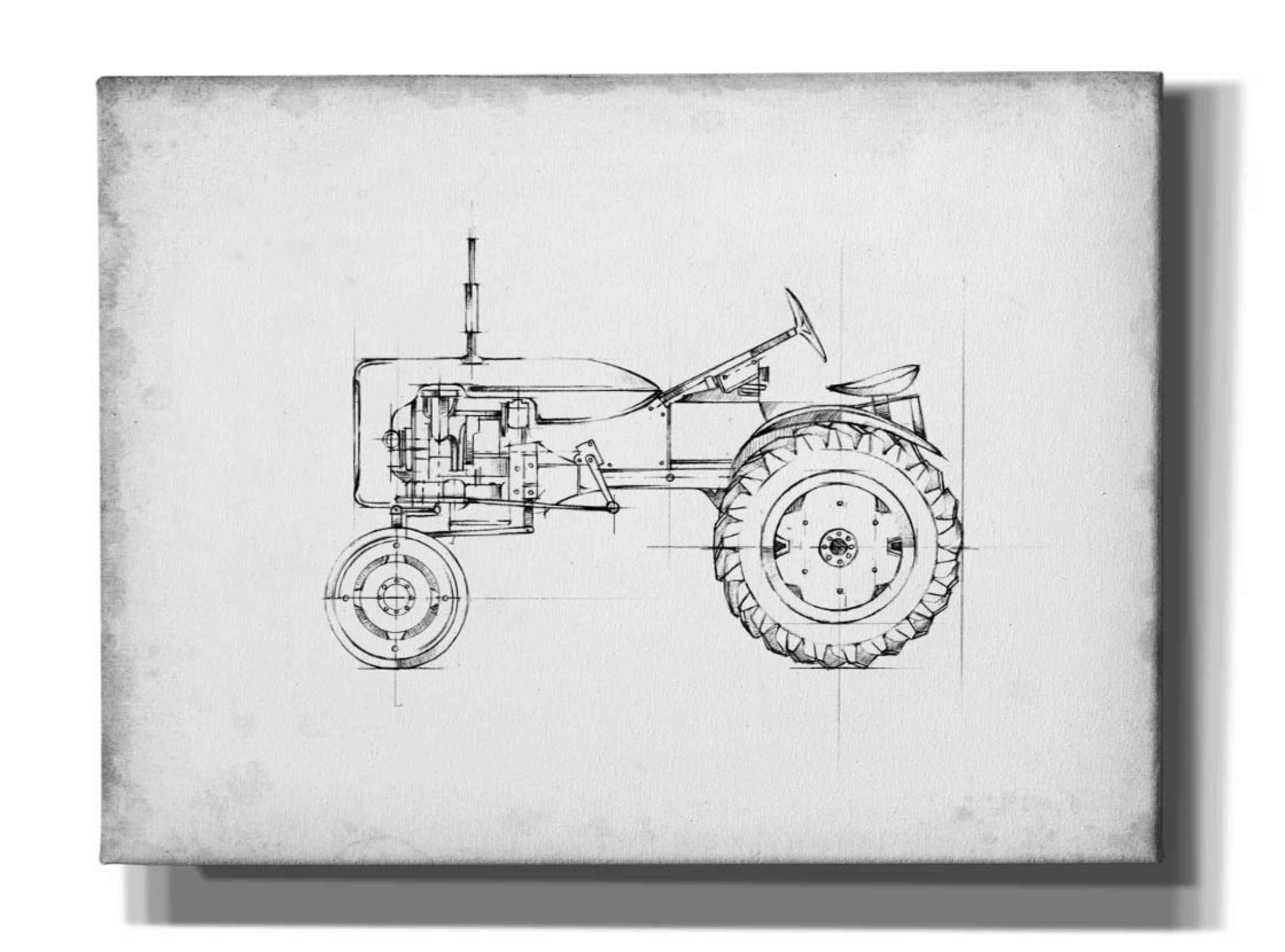 Epic Graffiti 'Inverted Tractor Blueprint III' by Ethan Harper, Giclee ...