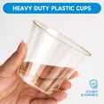 9 oz 200 Pack Gold Glitter Disposable Clear Plastic Cups for Parties ...