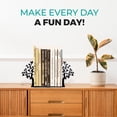 Flower-heart Tree - Black Steel Epoxy Coated Wood Base Desktop Book ...