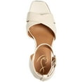 Sam Edelman Nolita Modern Ivory Block Heel Open Toe Ankle Strap Heeled Sandals (Modern Ivory, 9. ...