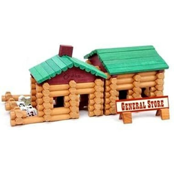 Timbers 170 Piece Wood Log Building Set - Walmart.com
