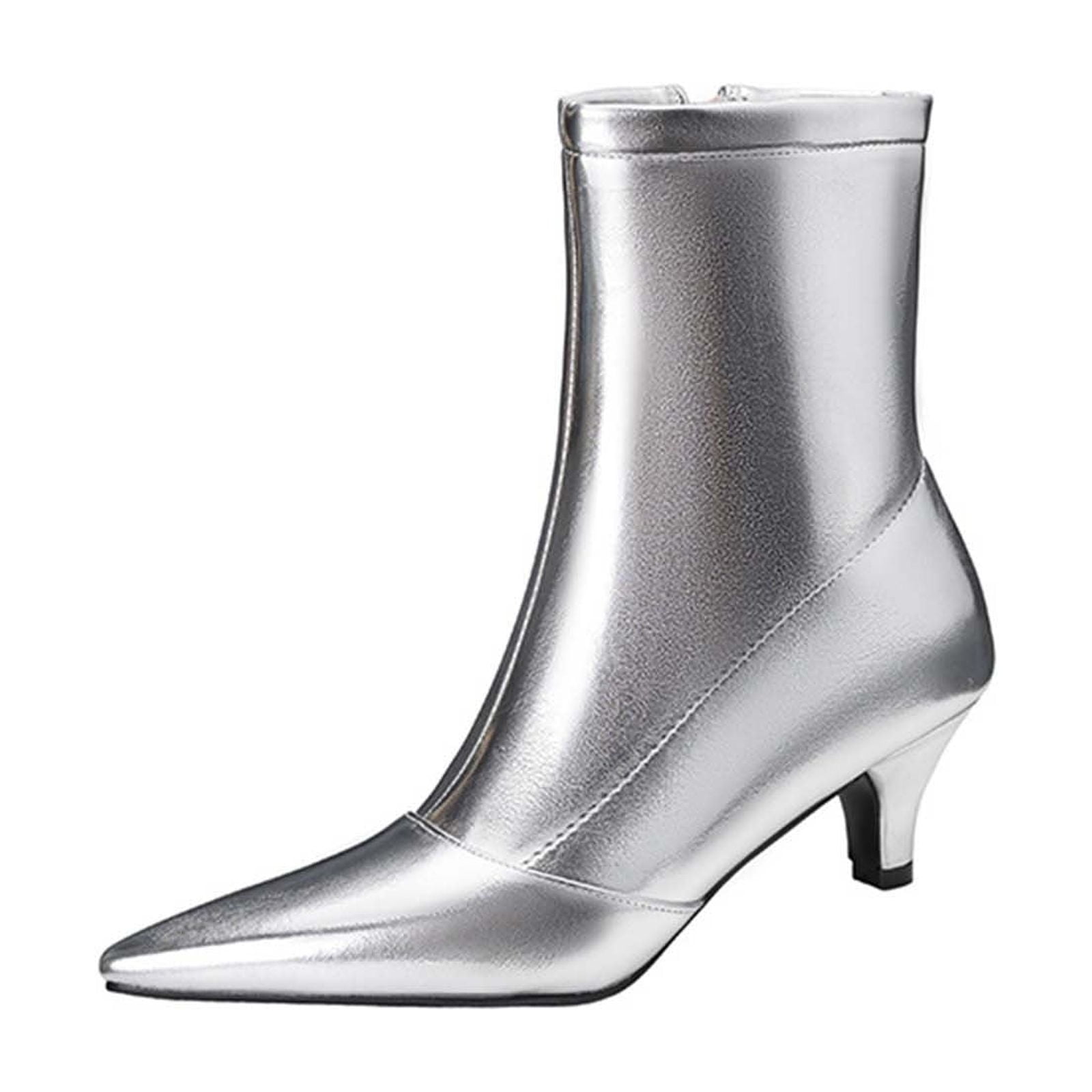 Click here for Lovzfmll Ankle Boots For Women  Metallic Ankle Poi... prices