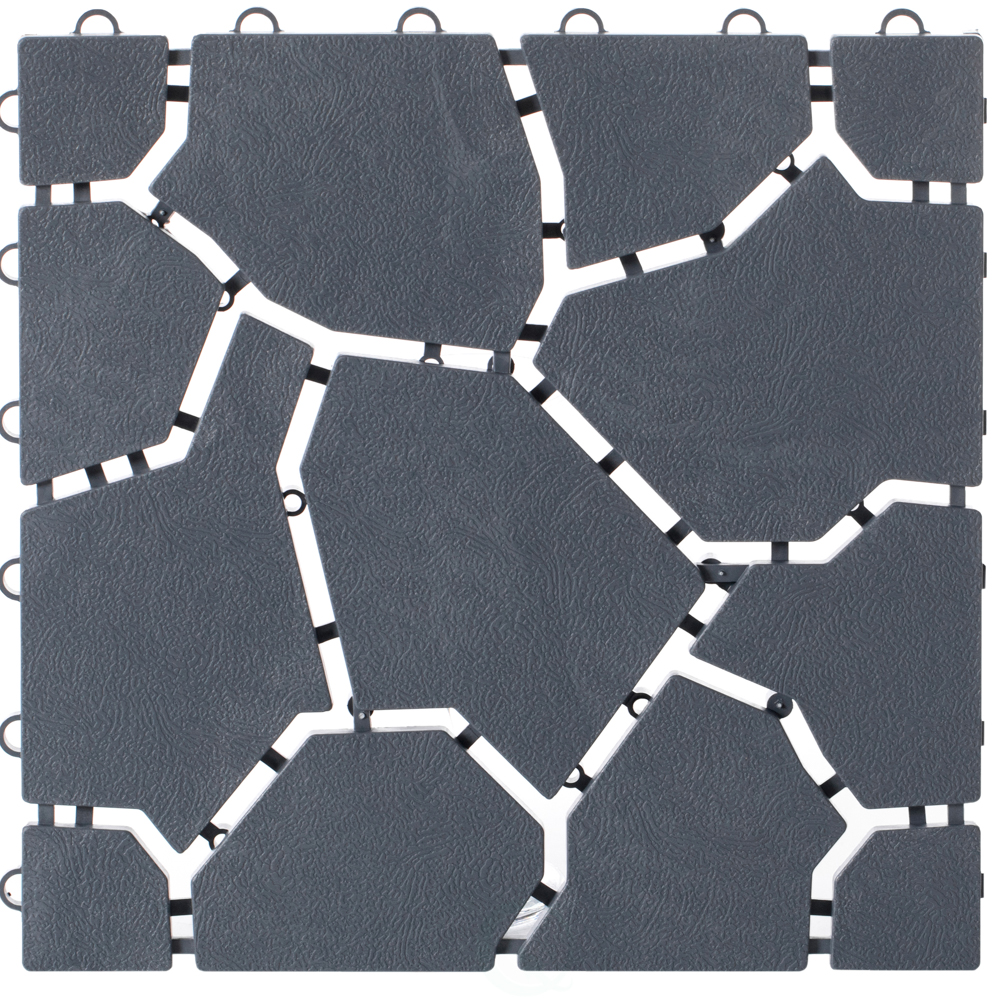 Gray Garden Path Track Interlocking Stone Look Design Pathway Tile ...