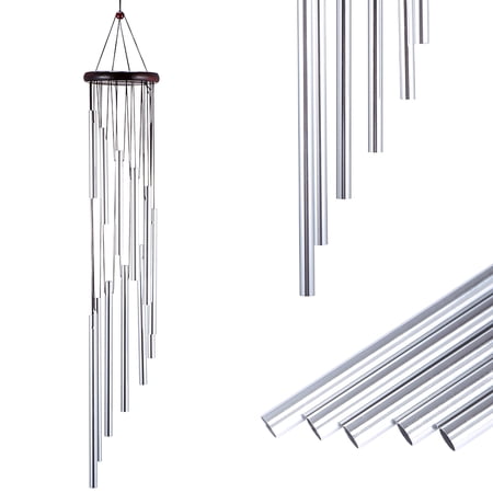 Onever Wind Chimes Wood Panel 12 wind bell Aluminum Tubes Wind Chimes ...