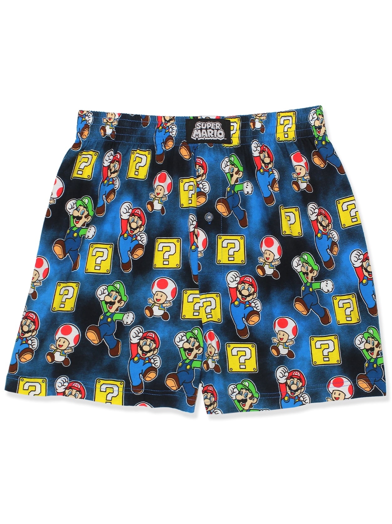 Super Mario Brothers Luigi Toad Men's Male Button Fly Boxer Lounge ...