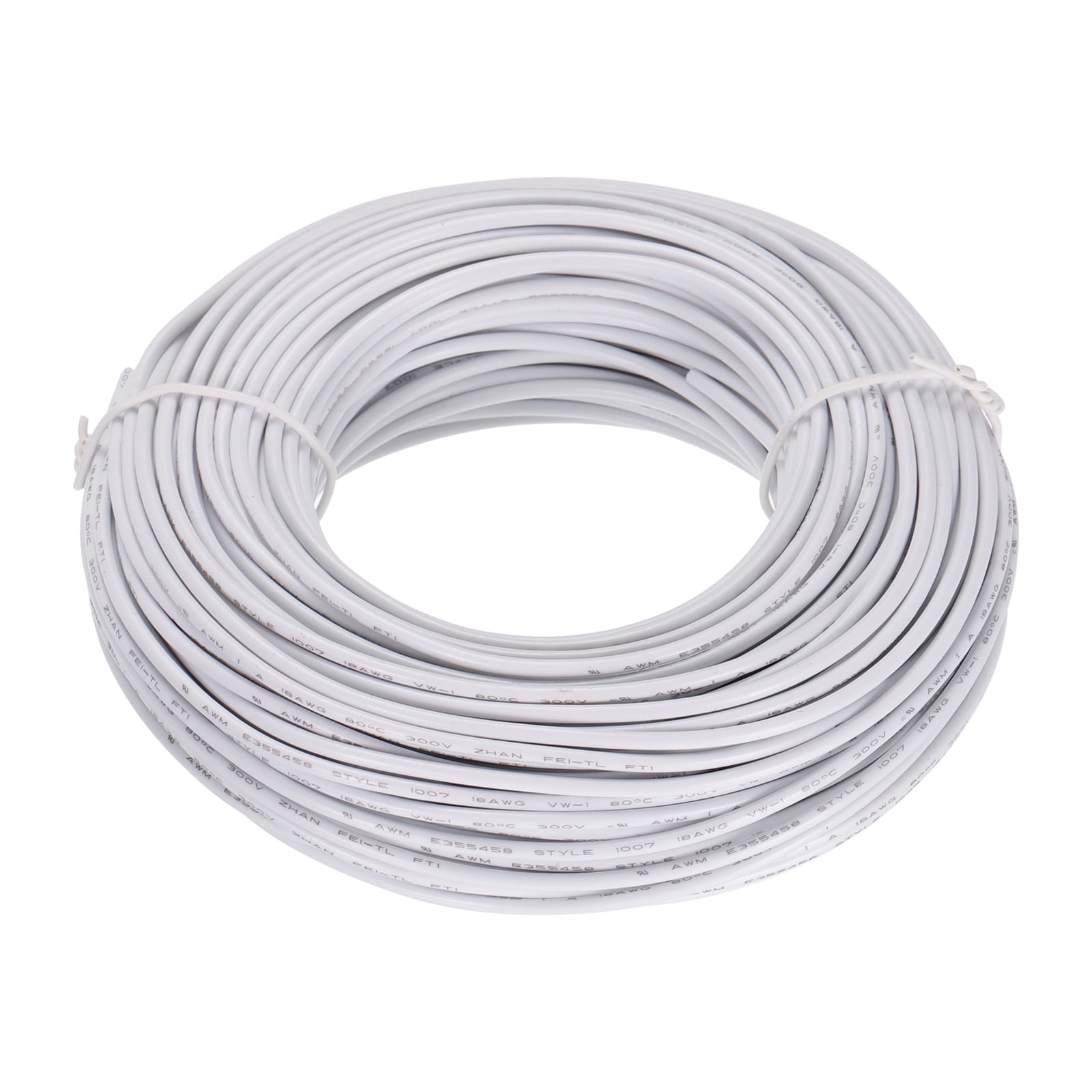 UL1007 18AWG Gauge Stranded Hook-Up Wires, PVC Electrical Wire Tinned Copper Wire 30m/100ft ...