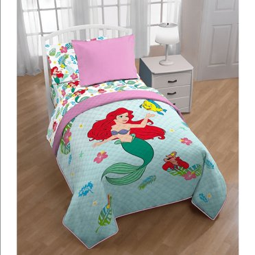 Disney Ariel Be Fearless Toddler Bed Comforter and Sheet 4 Piece Set ...