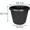 SHZAITOR 10-Pcs Black 15 Gallon Circular Seedling Pots Plastic Plant ...